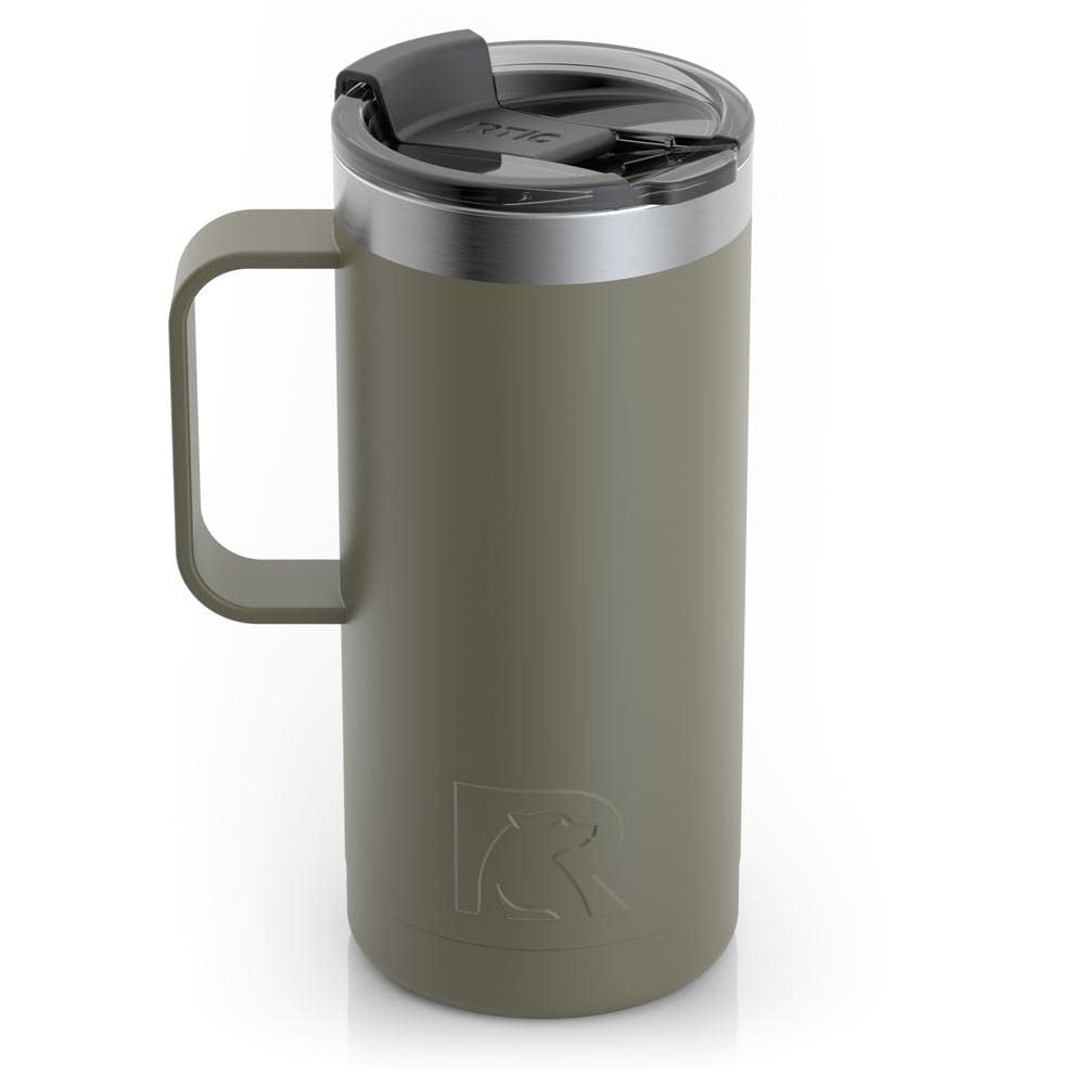 RTIC 16 OZ Stainless Steel Insulated Travel Mug, Splash-Proof Lid ...