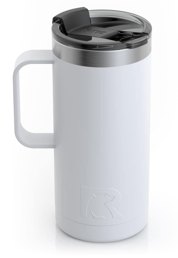 RTIC 16 oz Leakproof Sealed Coffee Travel Mug, BPA Free Stainless Steel ...