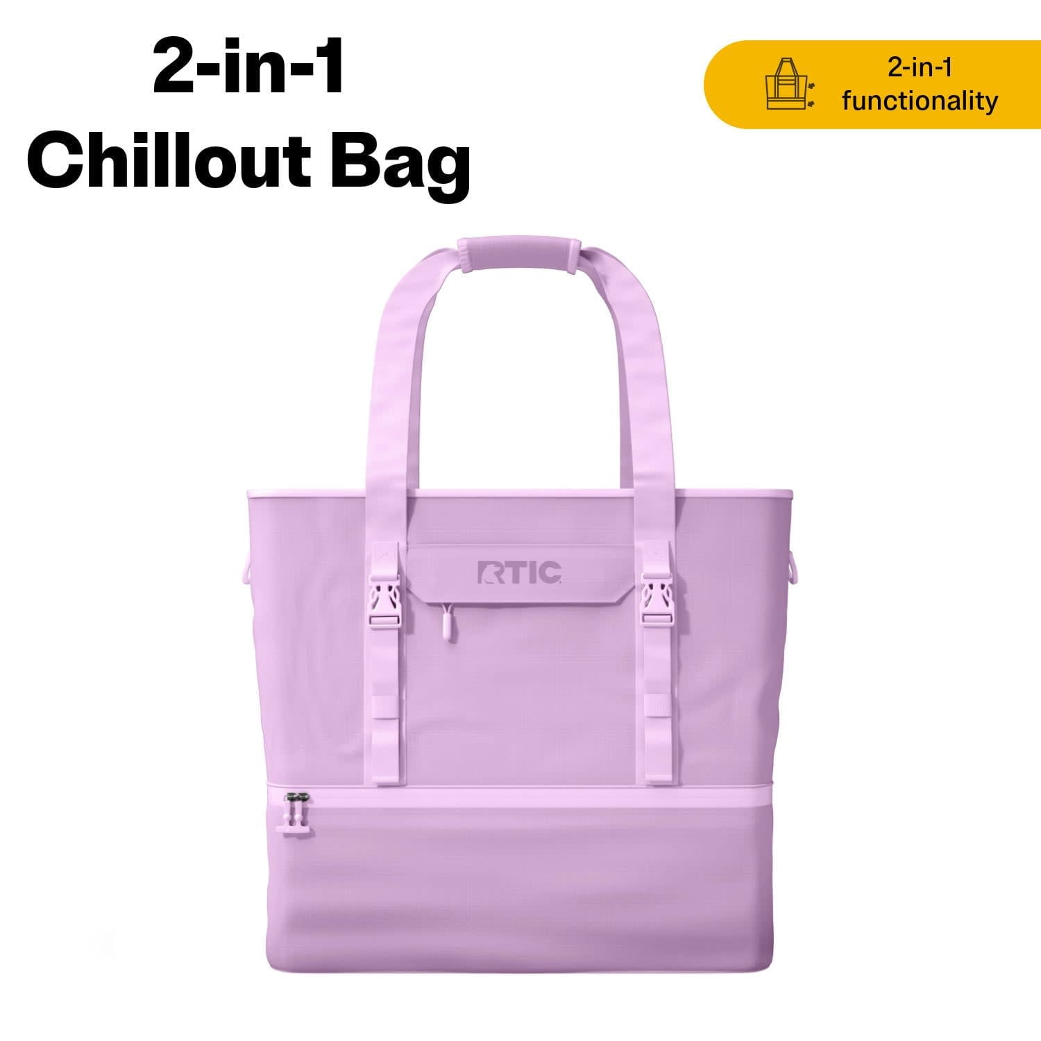 RTIC 2-in-1 Chillout Bag, Hybrid Cooler Bag with Cooler Compartment ...
