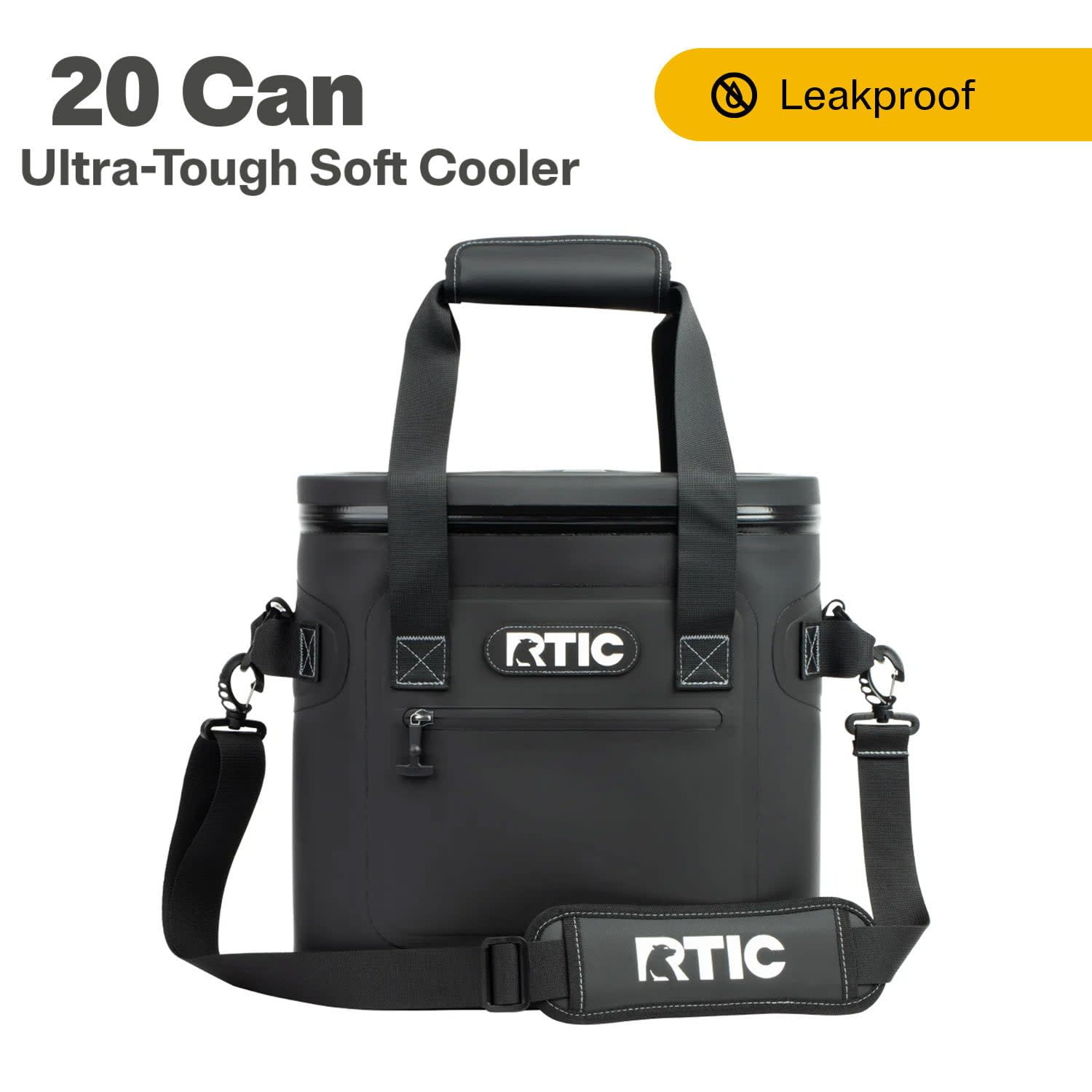 RTIC Durable Soft Pack Cooler, 20 Can Capacity, Leakproof, Waterproof ...