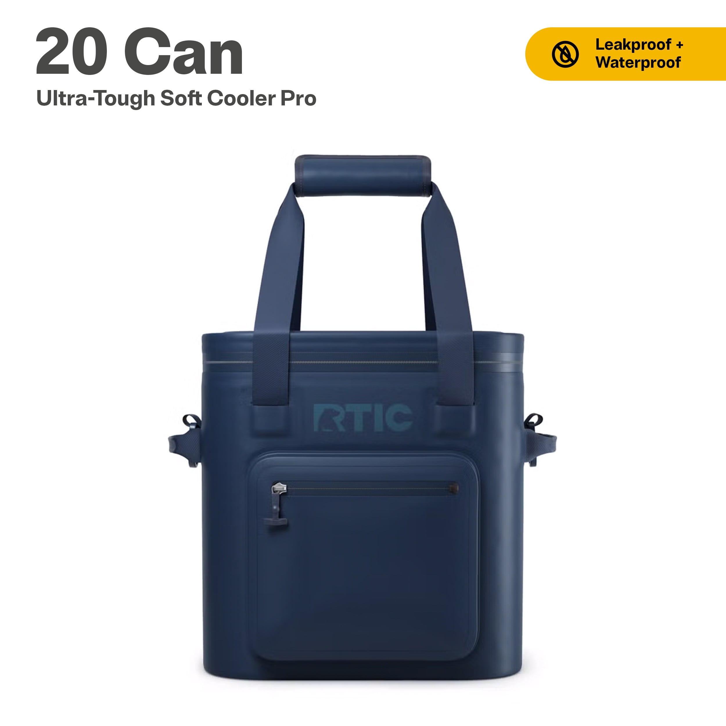 RTIC 20 Can Ultra-Tough Soft Cooler Pro, Leakproof Cooler, Waterproof Zipper, Navy - Walmart.com