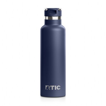 RTIC 40 OZ Stainless Steel Insulated Bottle, Wide Mouth Multi-Use Lid ...