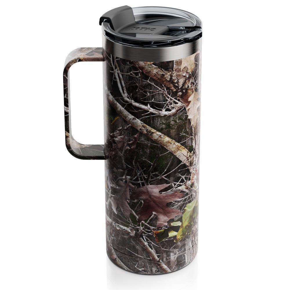 RTIC 20 oz Coffee Travel Mug with Lid and Handle, Stainless Steel ...