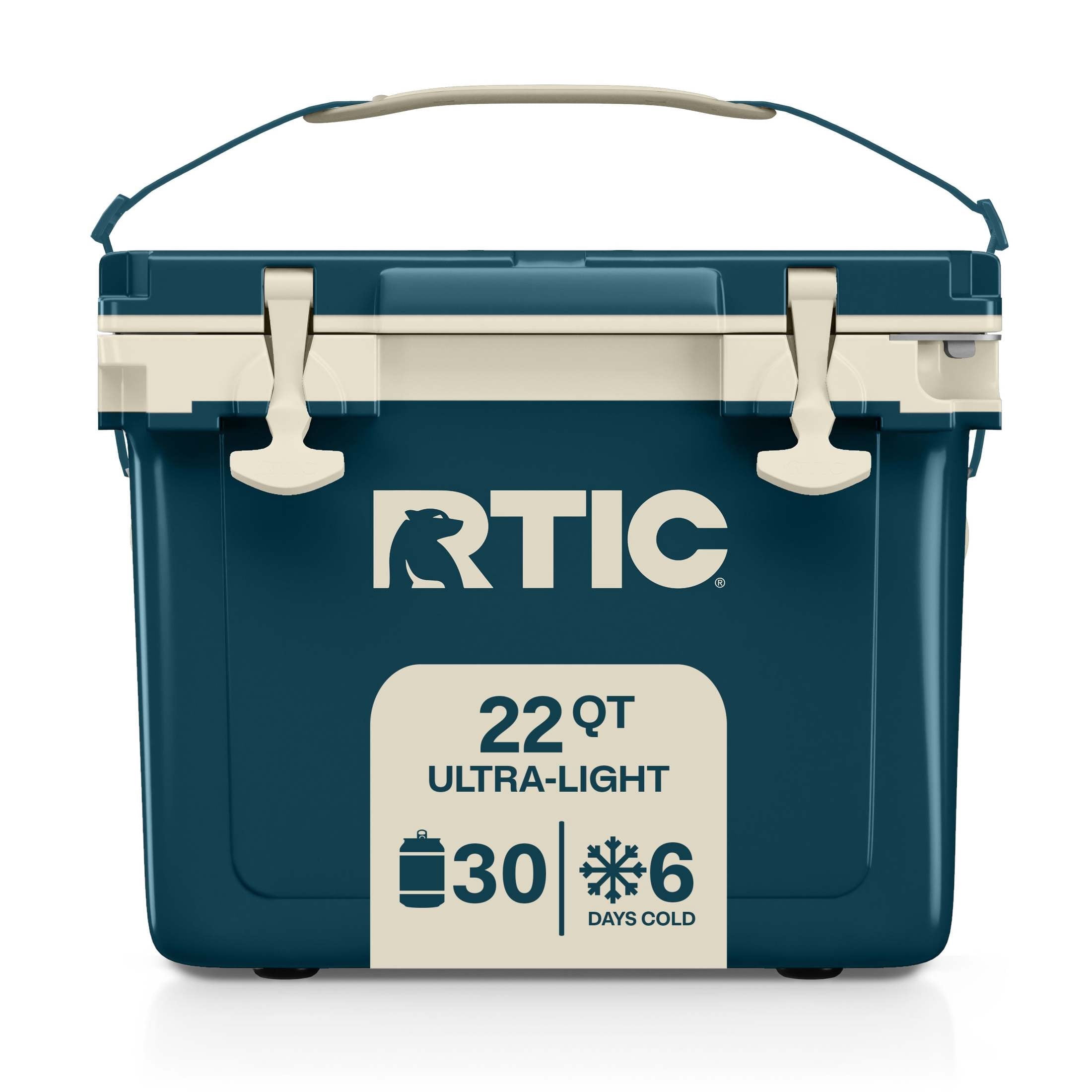 RTIC 22 QT Hard-Sided Cooler, Fits 30 Cans or 8 Wine Bottles, Marine ...