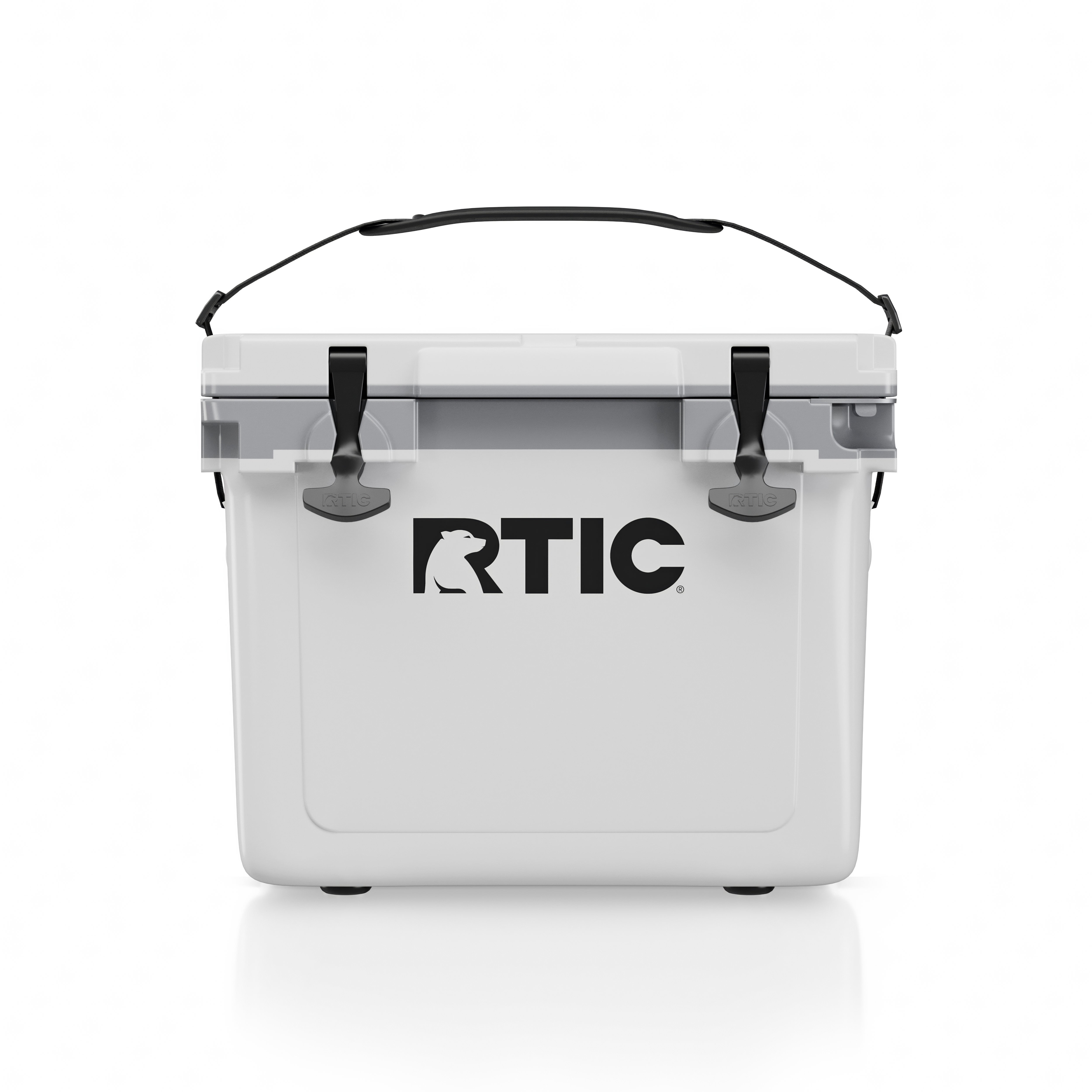 RTIC 22 QT Ultra-Light Camping Cooler, Hard-Sided, Fits 8 Bottles or 30 Cans, White & Grey ...