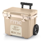 RTIC 22 QT Wheeled Hard-Sided Cooler, Fits 28 Cans or 6 Wine Bottles ...