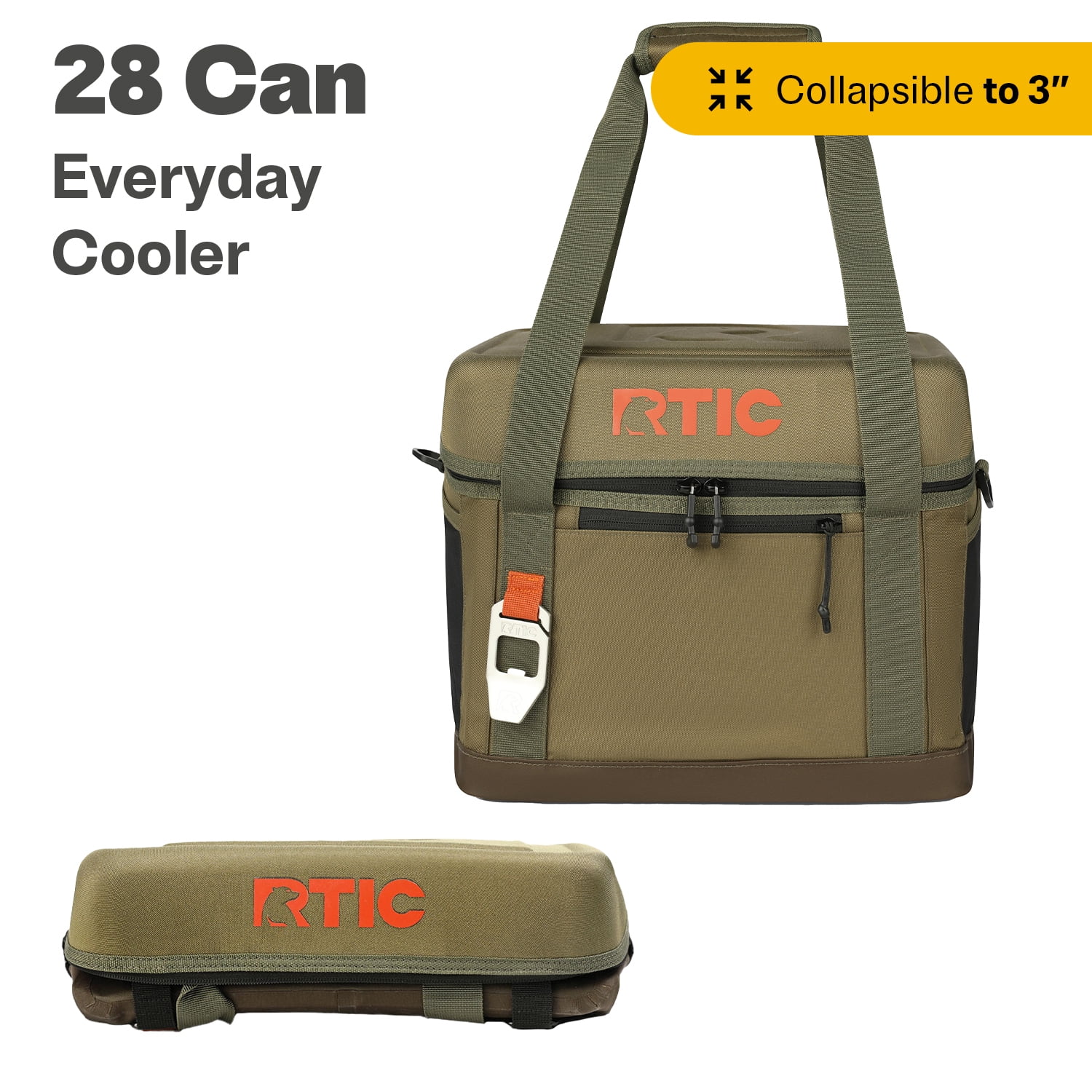 RTIC Portable 28 Can Everyday Cooler, Lightweight Insulated Soft Cooler ...