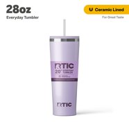 RTIC 20 oz Ceramic Lined Insulated Essential Tumbler, Leak-Resistant ...