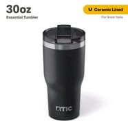 RTIC 20 oz Ceramic Lined Insulated Essential Tumbler, Leak-Resistant ...