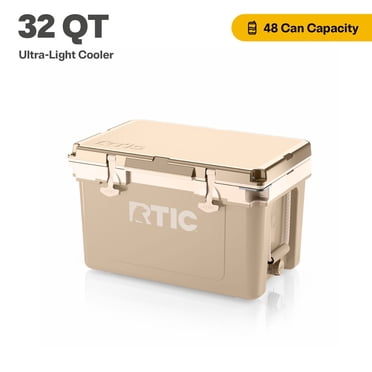 RTIC 22 QT Ultra-Light Wheeled Hard-Sided Ice Chest Cooler, Fits 28 ...
