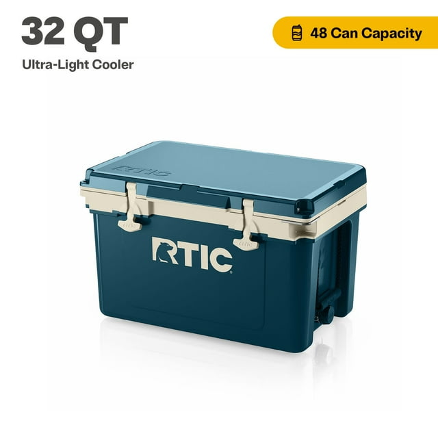 RTIC 32 QT Ultra-Light Hard-Sided Ice Chest Cooler, Fits 48 Cans ...