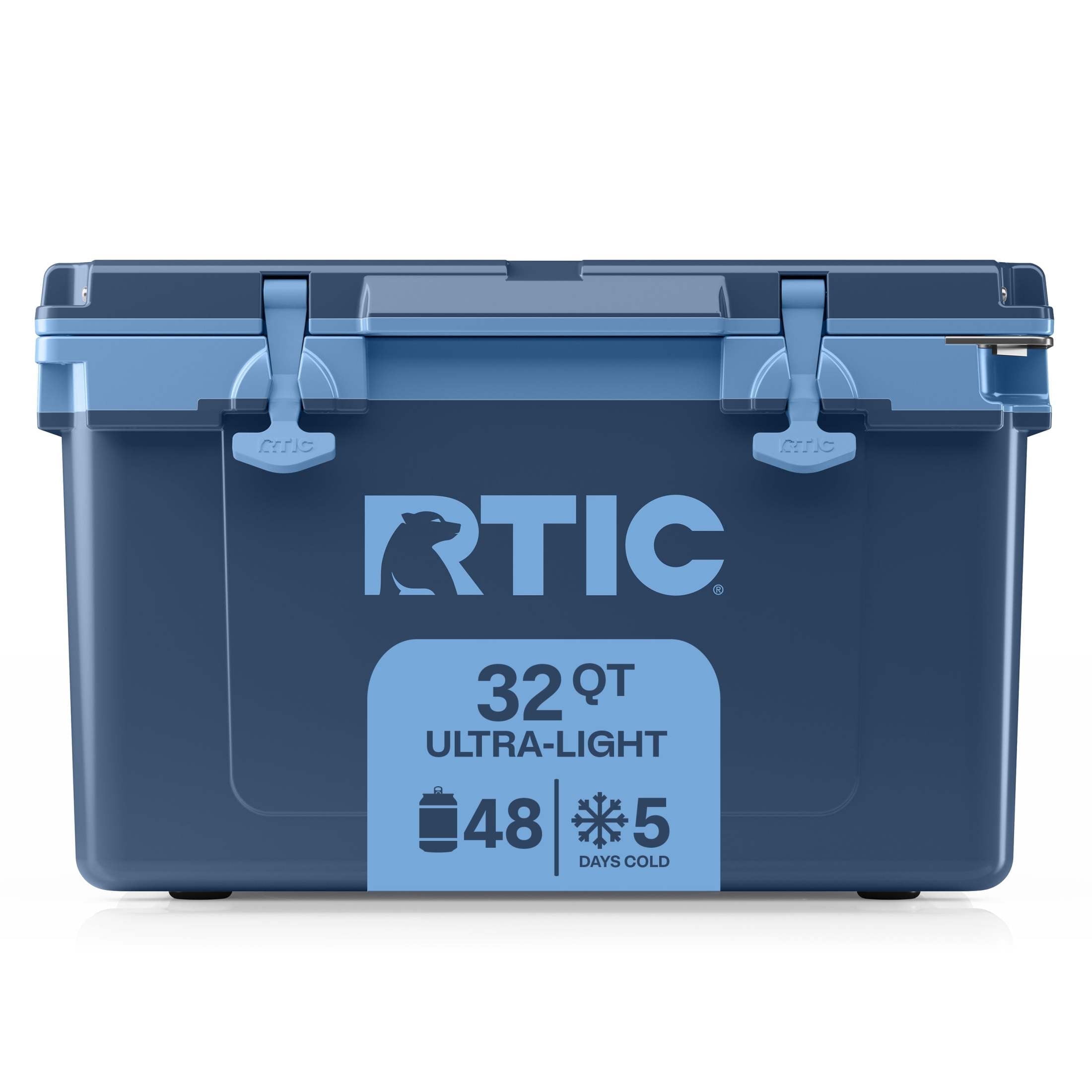 RTIC 32 QT Hard-Sided Ice Chest Cooler, Ultra-Light, Fits 48 Cans, Navy ...