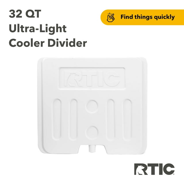 RTIC Ultra-Light Cooler Divider Insert, 32 QT Freezable Ice Chest ...
