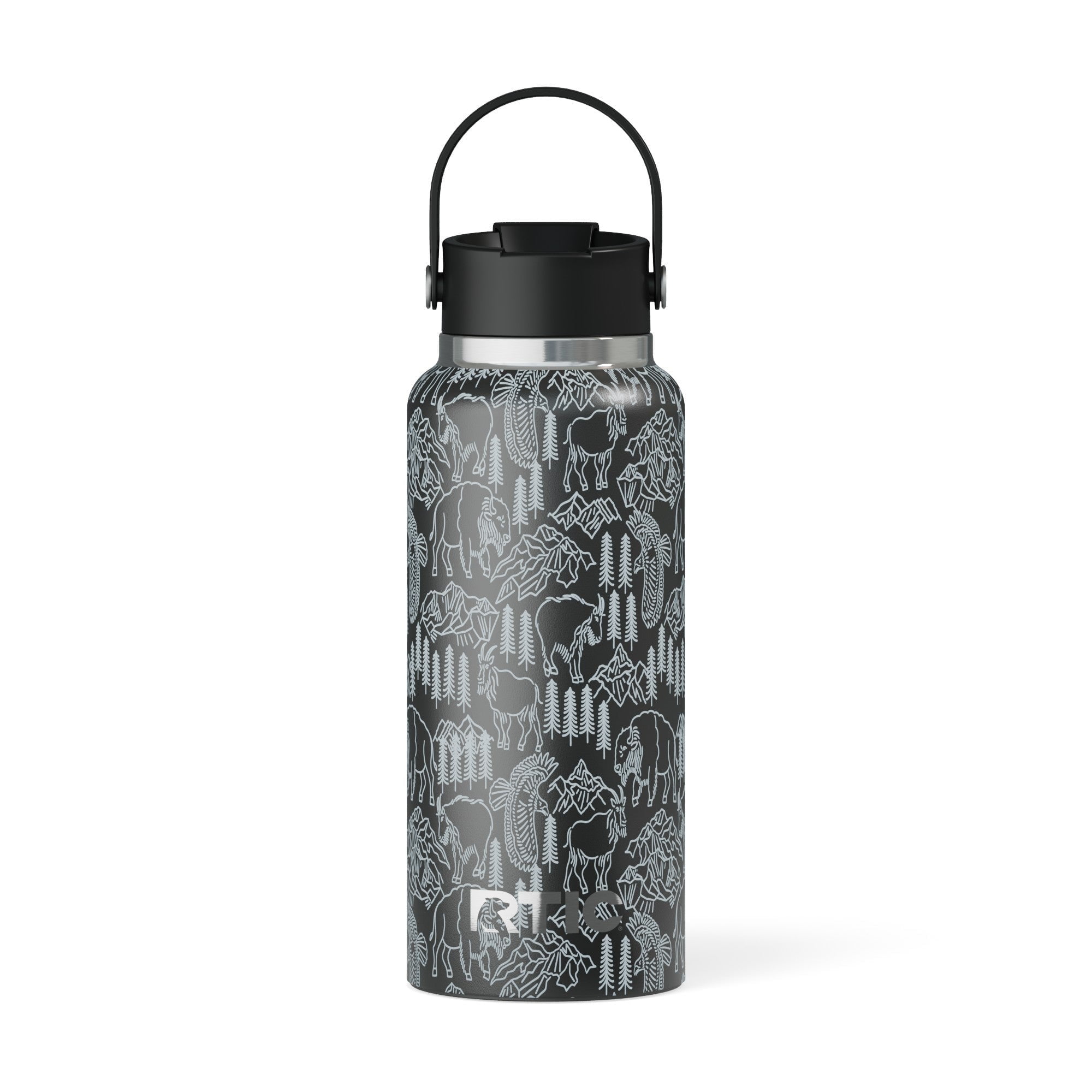 RTIC 32 oz Ceramic Lined Insulated Outback Bottle, Leak Resistant, Wild ...