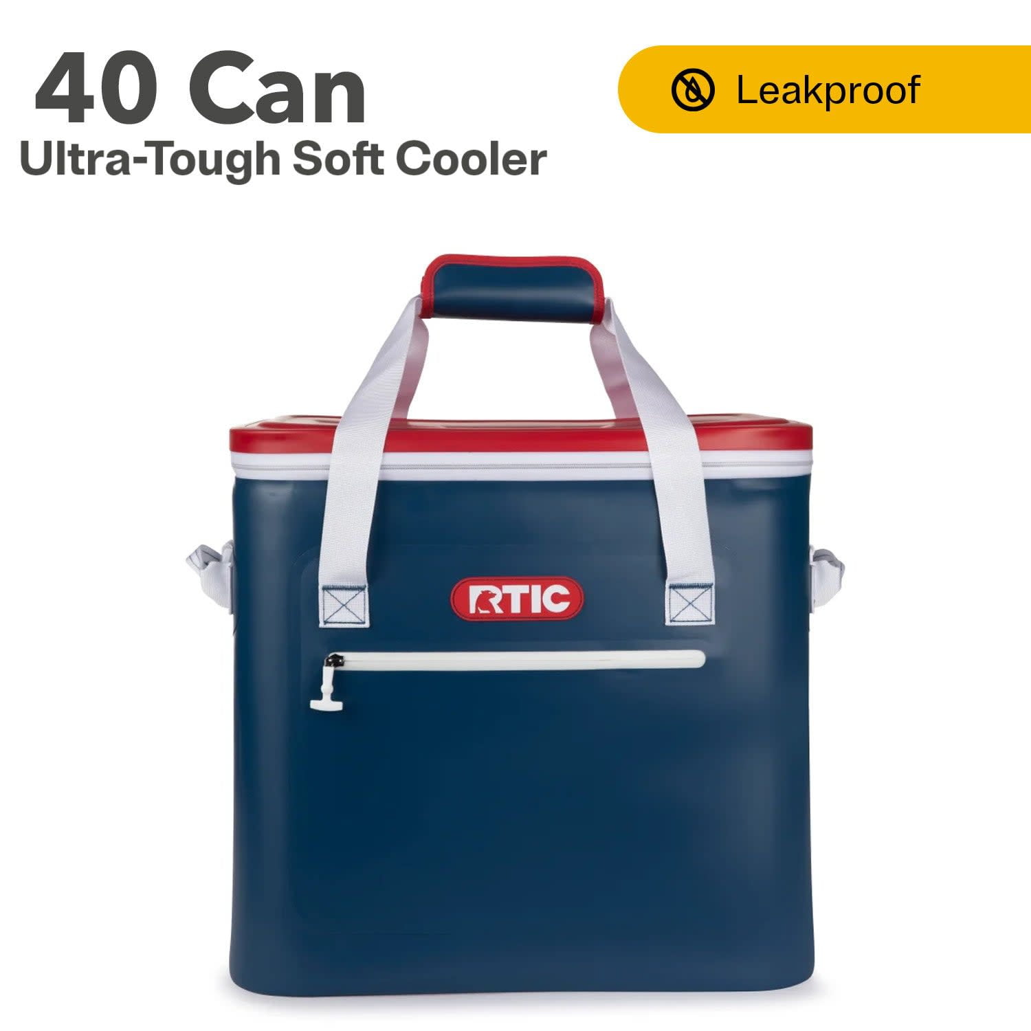 RTIC Leakproof Soft Pack Cooler, 40 Can Ice Chest with Waterproof ...