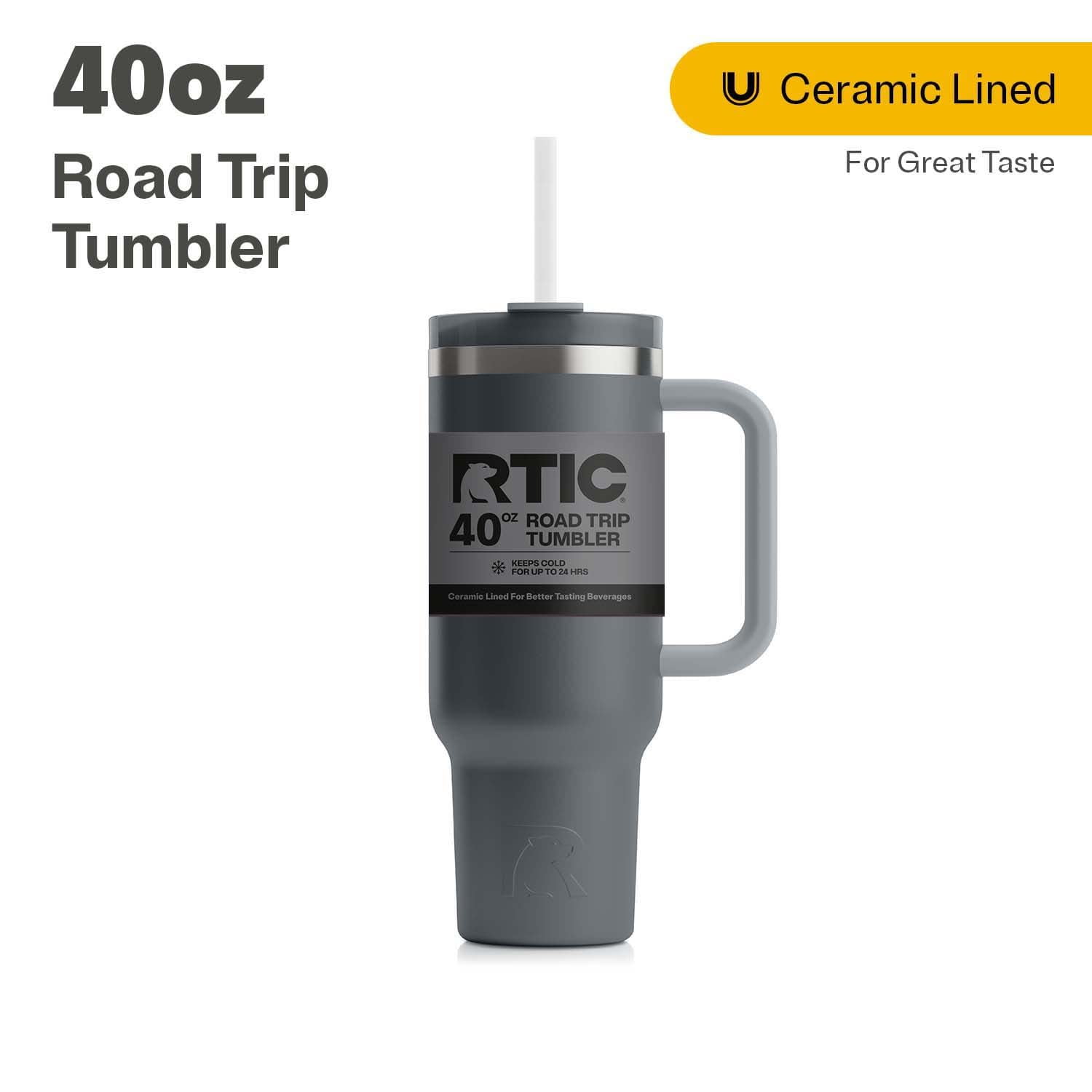 RTIC 40 oz Ceramic Lined Tumbler - Leak-Resistant Lid - Walmart.com