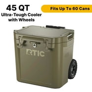 RTIC 65 QT Heavy-Duty Ultra-Tough Rotomolded Ice Chest Cooler, Lagoon ...