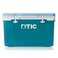 RTIC 52 QT Ultra-Light Hard-Sided Ice Chest Cooler, Deep Harbor and RTIC Ice, Fits 76 Cans ...