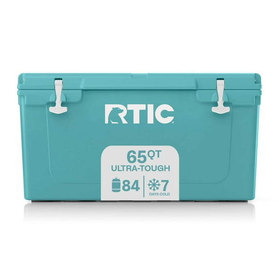 RTIC 65 QT Heavy-Duty Ultra-Tough Rotomolded Ice Chest Cooler, Lagoon ...