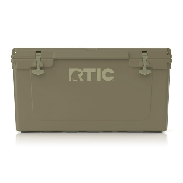 RTIC Ultra-Tough 65 QT Rotomolded Large Ice Chest Cooler, Olive, 84 Can ...
