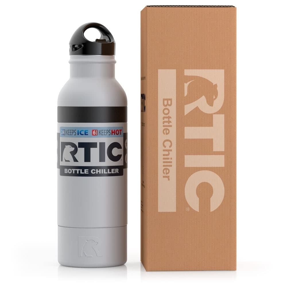 RTIC Bottle Chiller Water Bottle Insulated Cooler for 12oz Glass Soda ...