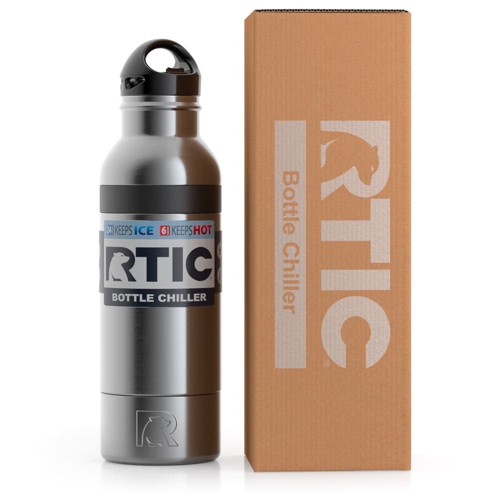 RTIC Bottle Chiller Water Bottle Insulated Cooler for 12oz Glass Soda ...