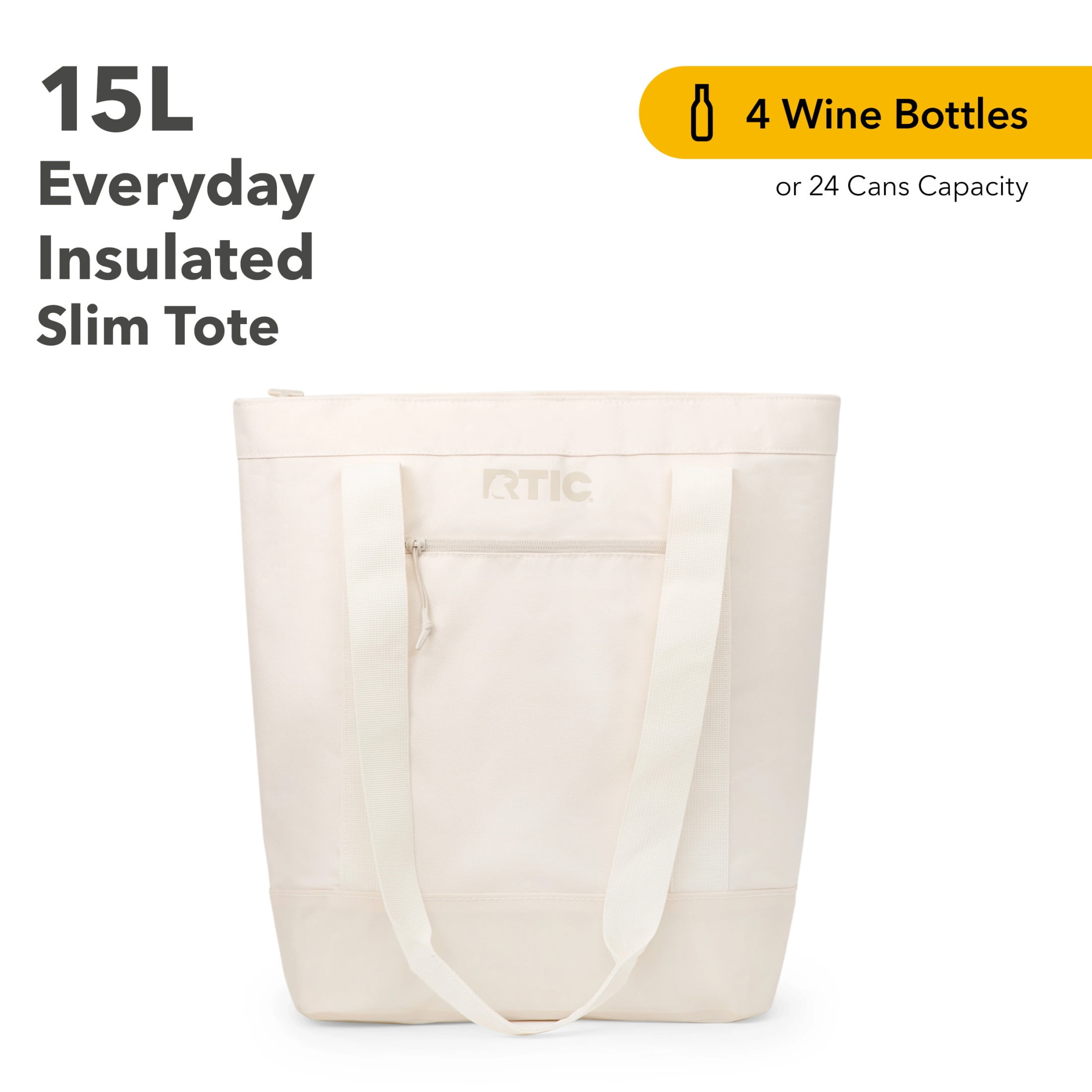 RTIC Everyday Insulated Slim Tote Bag, 15 Ltr Cooler Bag, Leak-Free ...