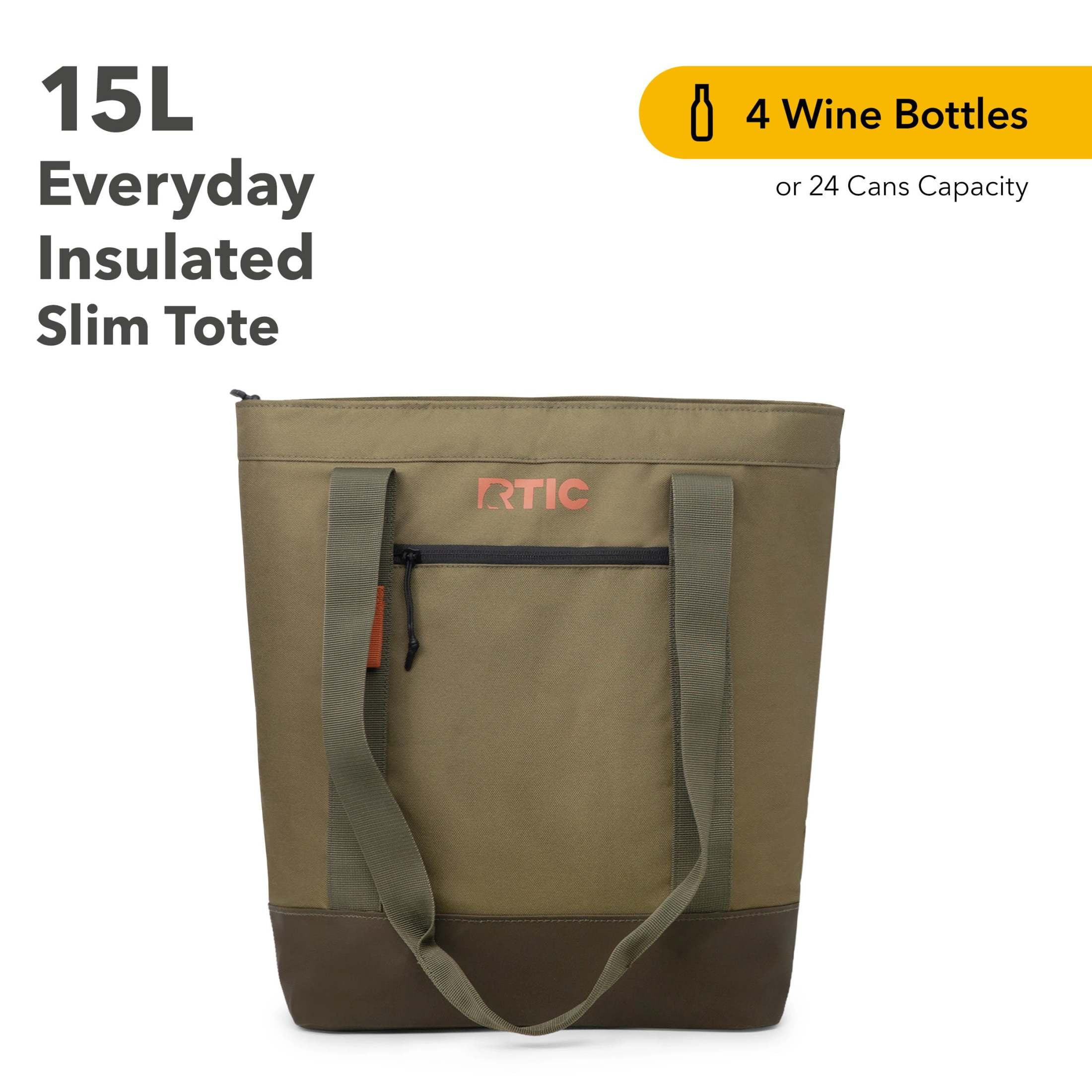 RTIC Everyday Insulated Slim Tote Bag, 15 Ltr Cooler Bag, Leak-Free ...