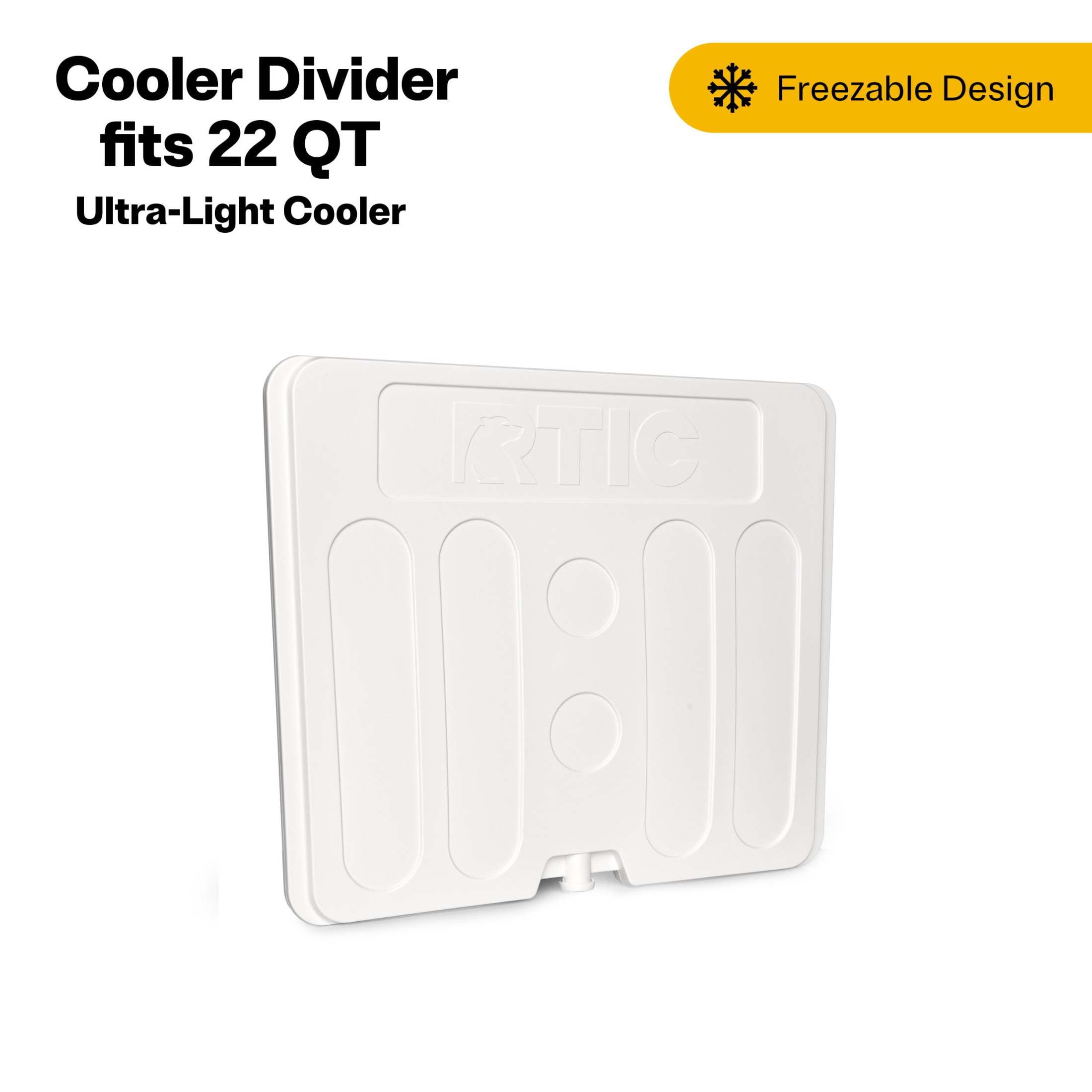 RTIC Freezable Cooler Divider, for 22 QT Ultra-Light Cooler, White ...