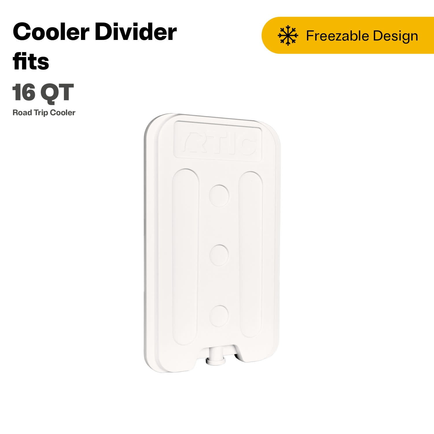 RTIC Freezable Cooler Divider, fits 16 QT Road Trip Cooler, durable and ...