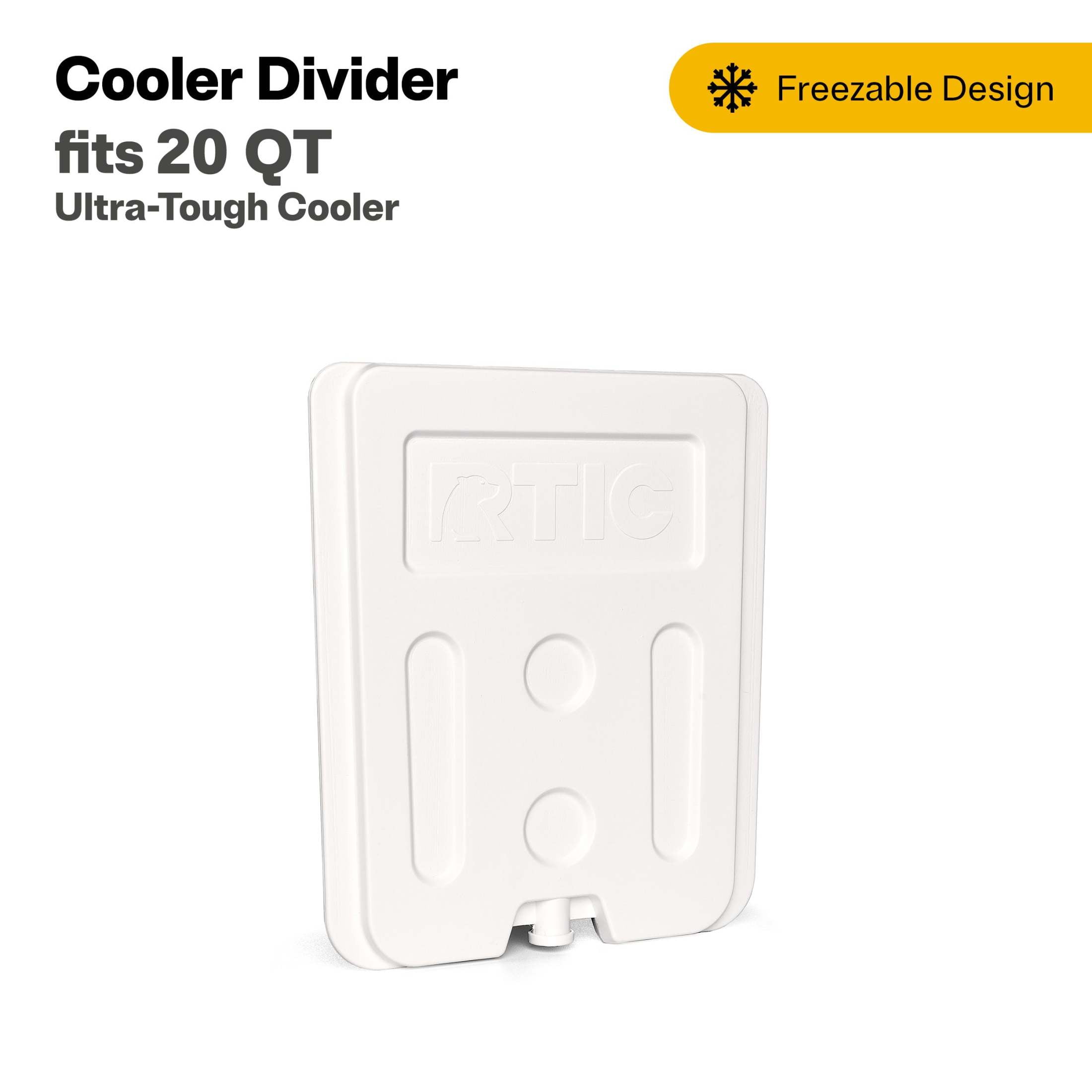 RTIC Freezable Cooler Divider, for 20 QT Ultra-Tough Cooler, White ...