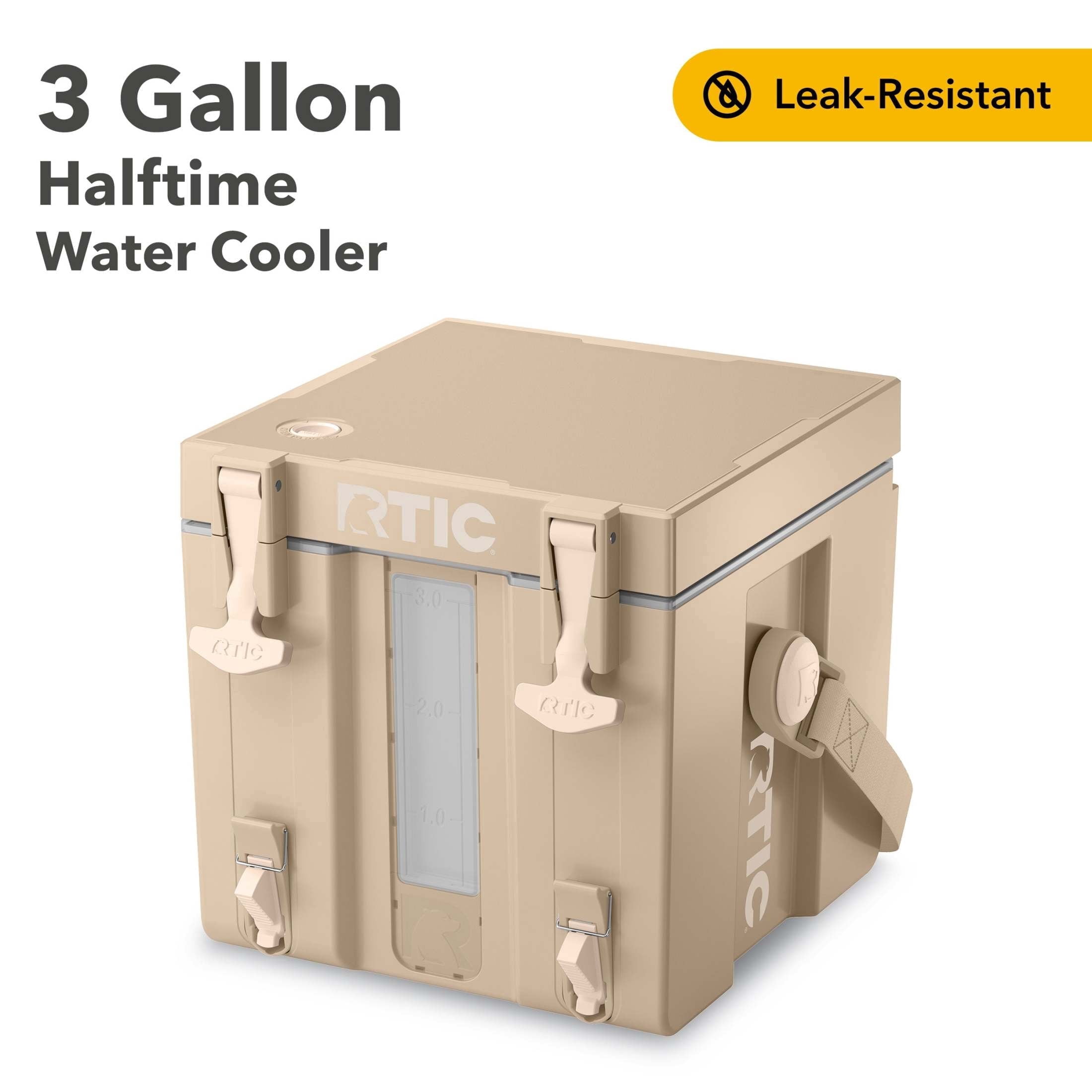 RTIC Halftime Water Cooler, 3 Gallon Hard-Sided Water Cooler, Beach ...