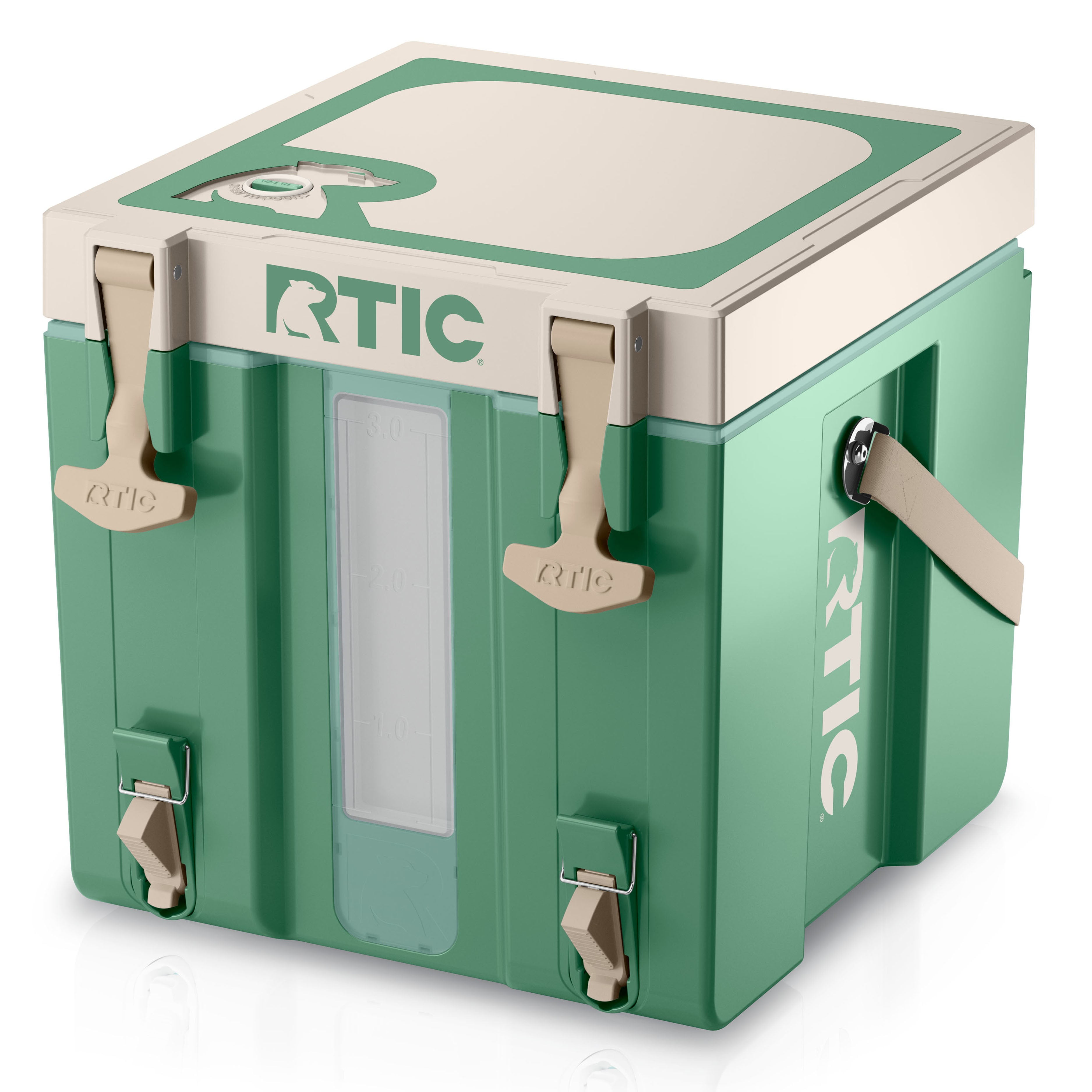 RTIC Halftime Water Cooler, 3 Gallon Hard-Sided Water Cooler, Sage ...