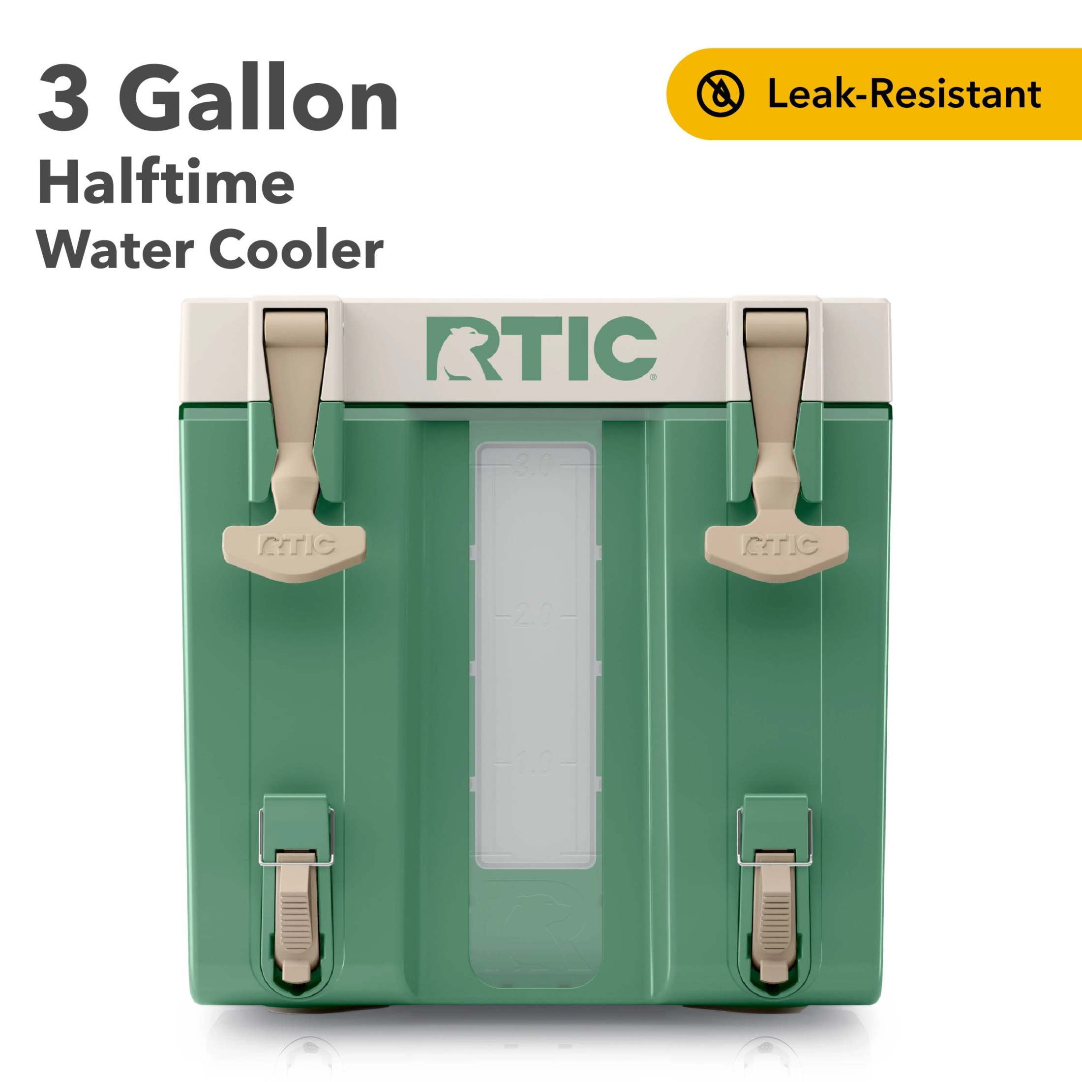RTIC Sports Insulated 3 Gallon Beverage Jug, Halftime Hard-Sided Water ...