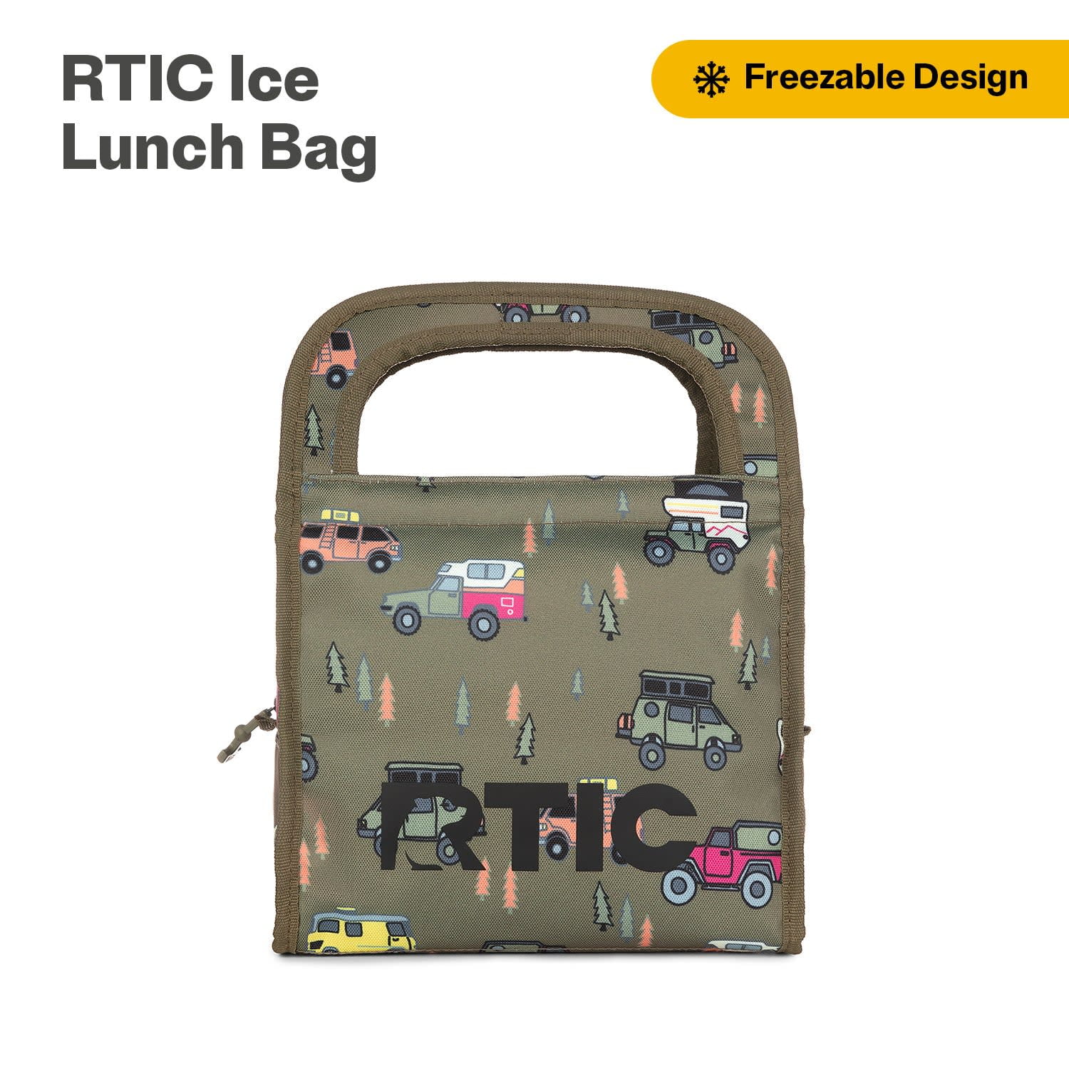 RTIC Ice Lunch Bag, Freezable Insulated Lunch Bag, Happy Camper ...