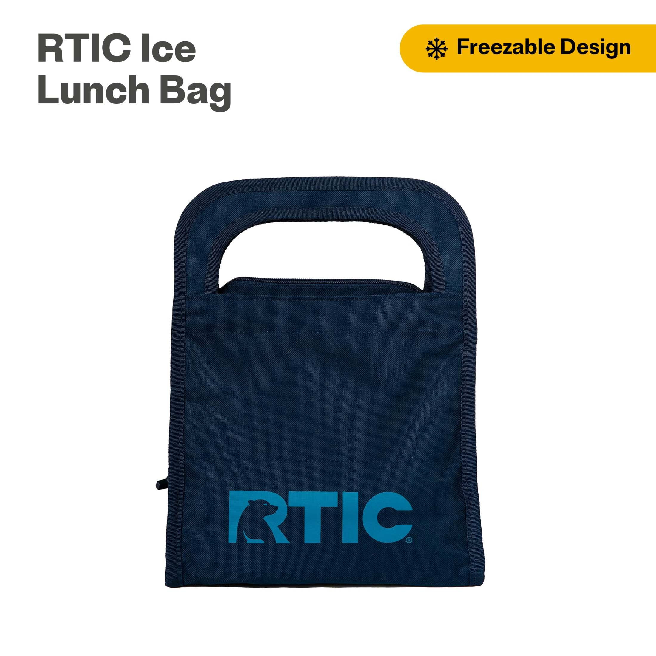 RTIC Ice Lunch Bag, Freezable Gel Insulated Cooler Pack, Reusable Navy ...