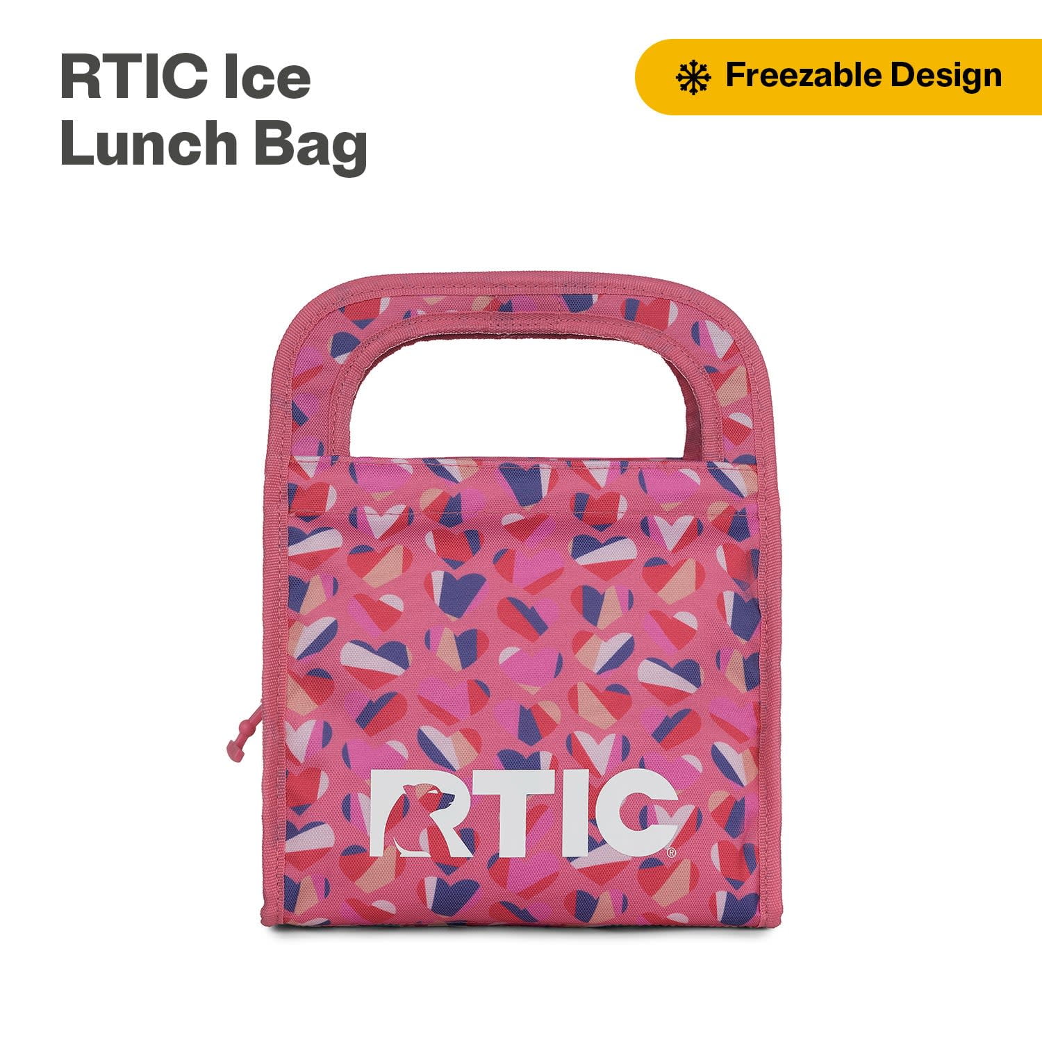 RTIC Ice Lunch Bag, Freezable Insulated Lunch Bag, Sweet Hearts ...
