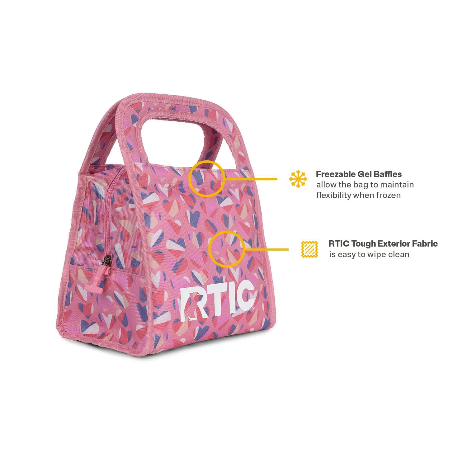 RTIC Insulated Lunch Bag, Soft-Sided Freezable & Collapsible Cooler ...