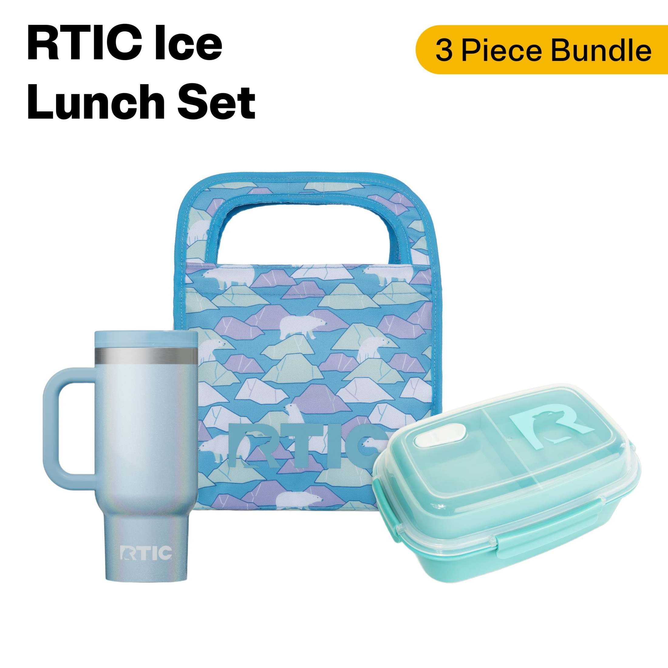 RTIC Ice Lunch Set, Lunch Bag, Container and Little Road Trip Tumbler ...