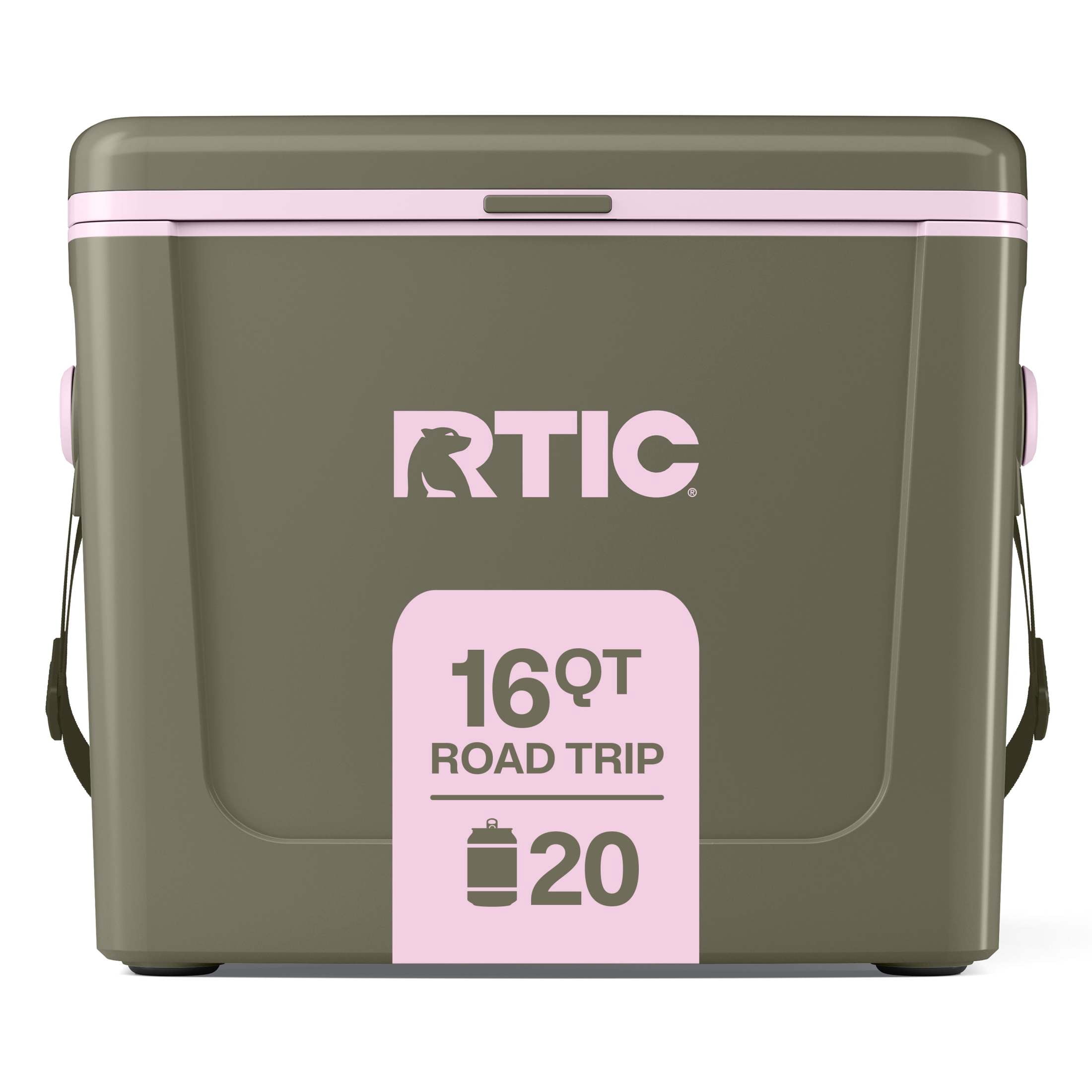 RTIC 16 QT Hard-Sided Ice Chest Cooler, Fits 20 Cans, Road Trip, Olive ...