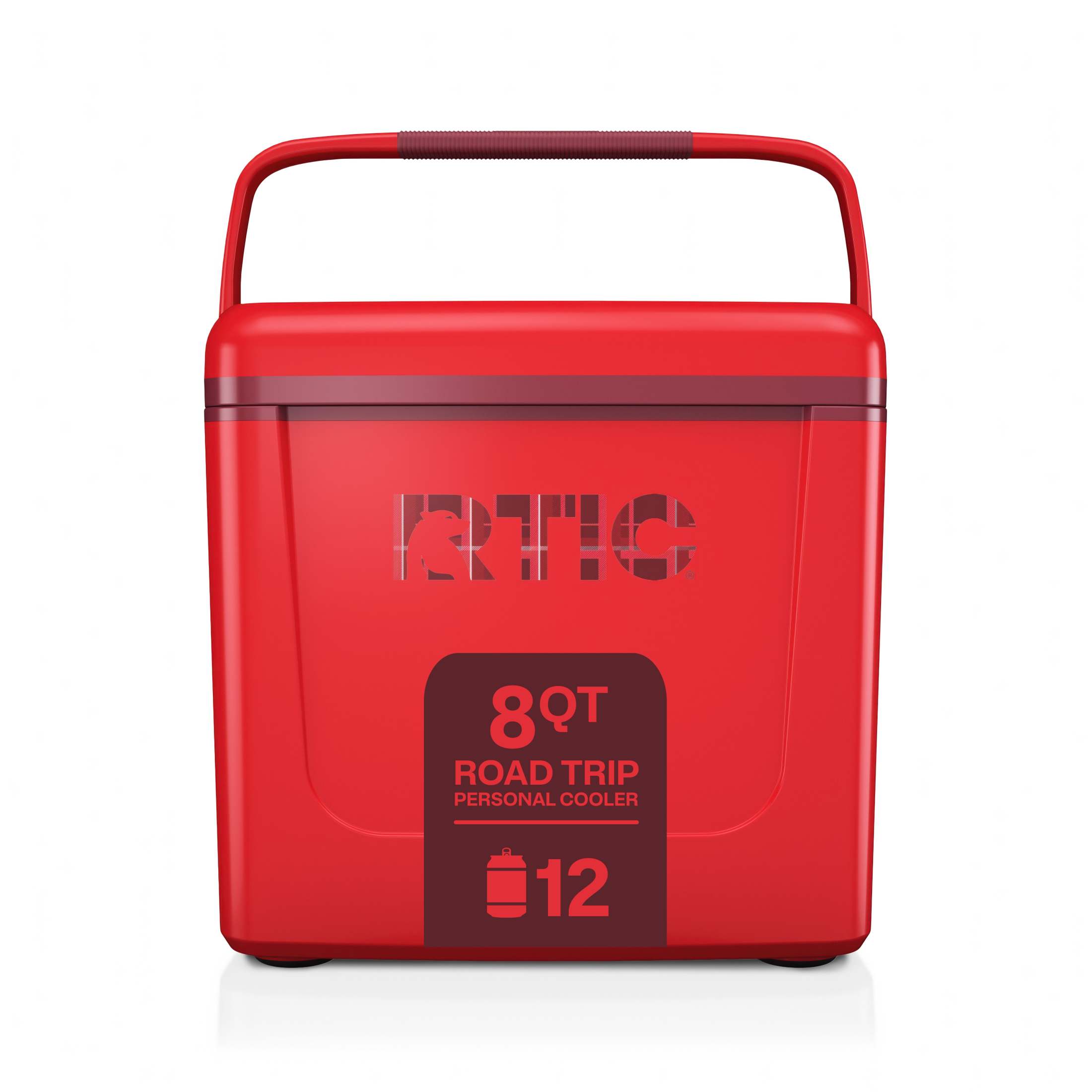RTIC 8 QT Hard-Sided Personal Cooler, Fits 12 Cans, Road Trip, Red ...
