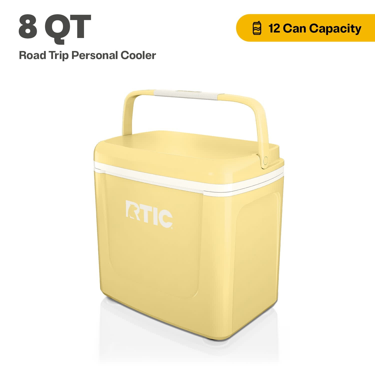 RTIC Road Trip Personal Cooler, 8 QT, 12 Can Hard-Sided Cooler ...