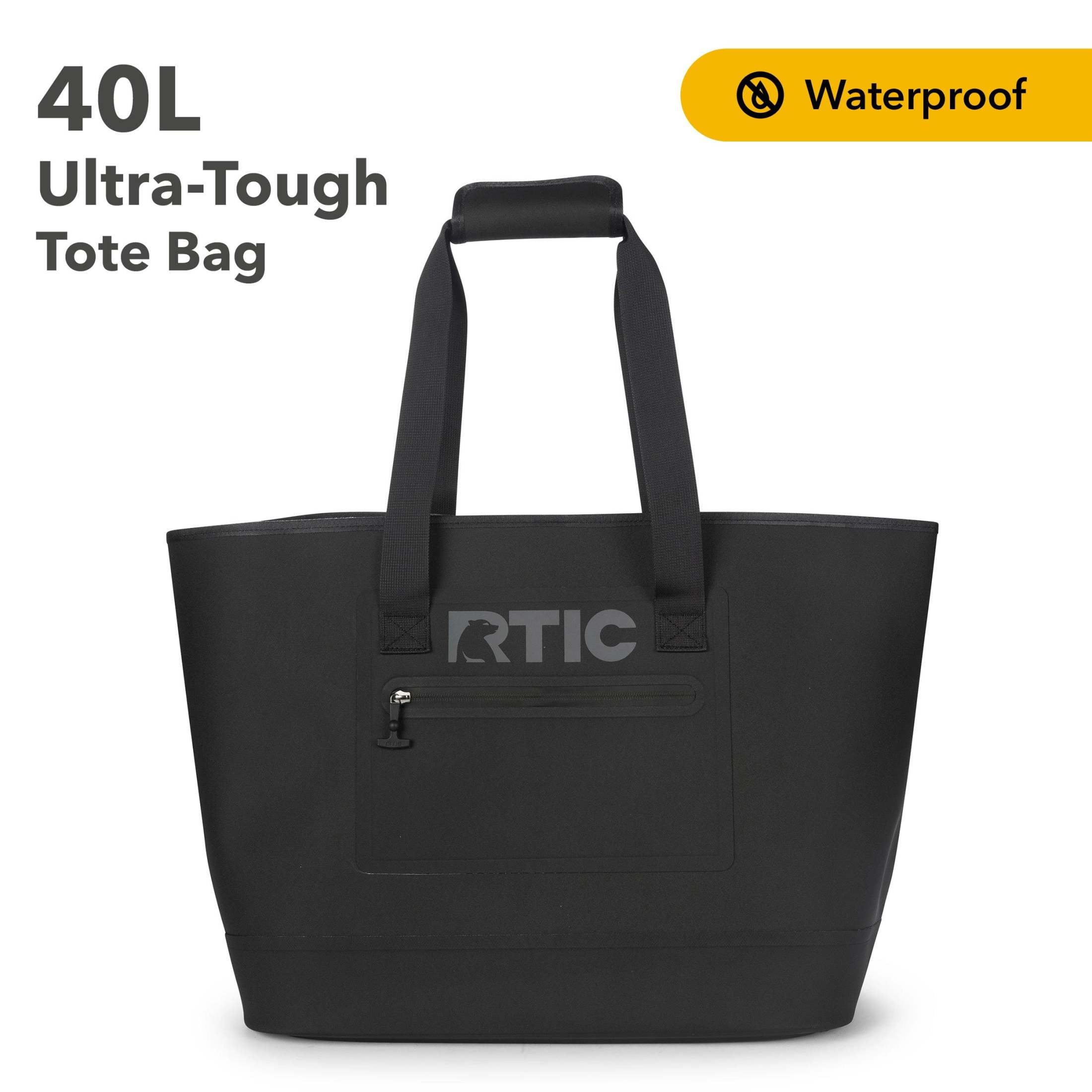 RTIC Ultra-Tough Tote Bag, 40 Ltr Fully Waterproof Bag, Black - Walmart.com