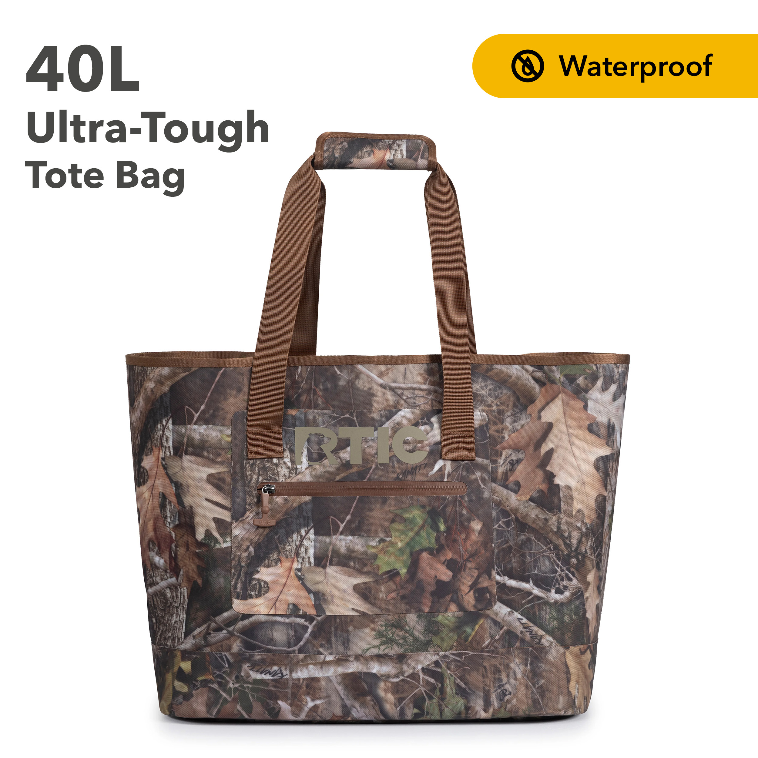 RTIC Ultra-Tough Tote Bag, 40 ltr Fully Waterproof Bag, Kanati Camo ...