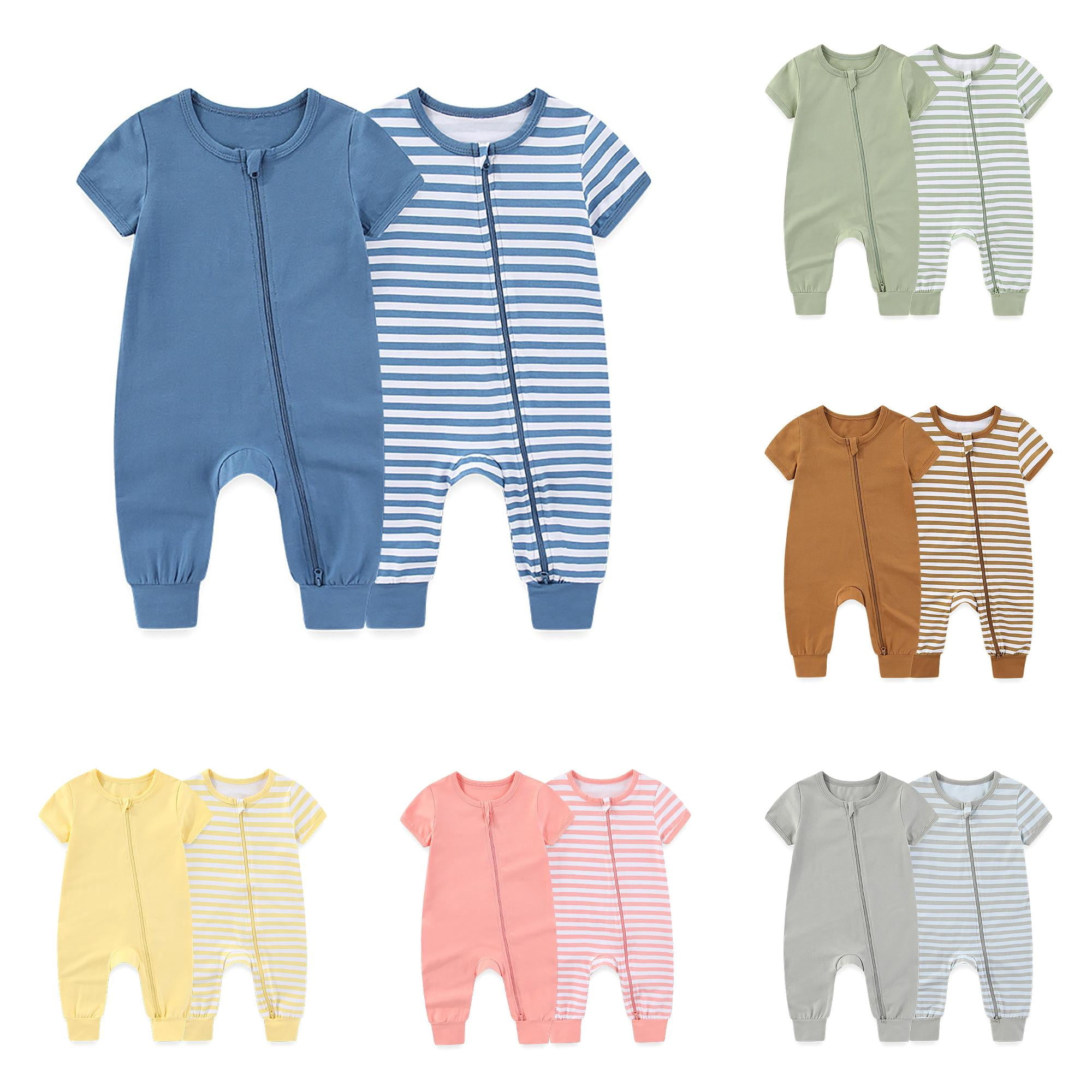 RTKFRFLM Baby One Piece Romper Double Zipper Long Sleeve Jumpsuit ...