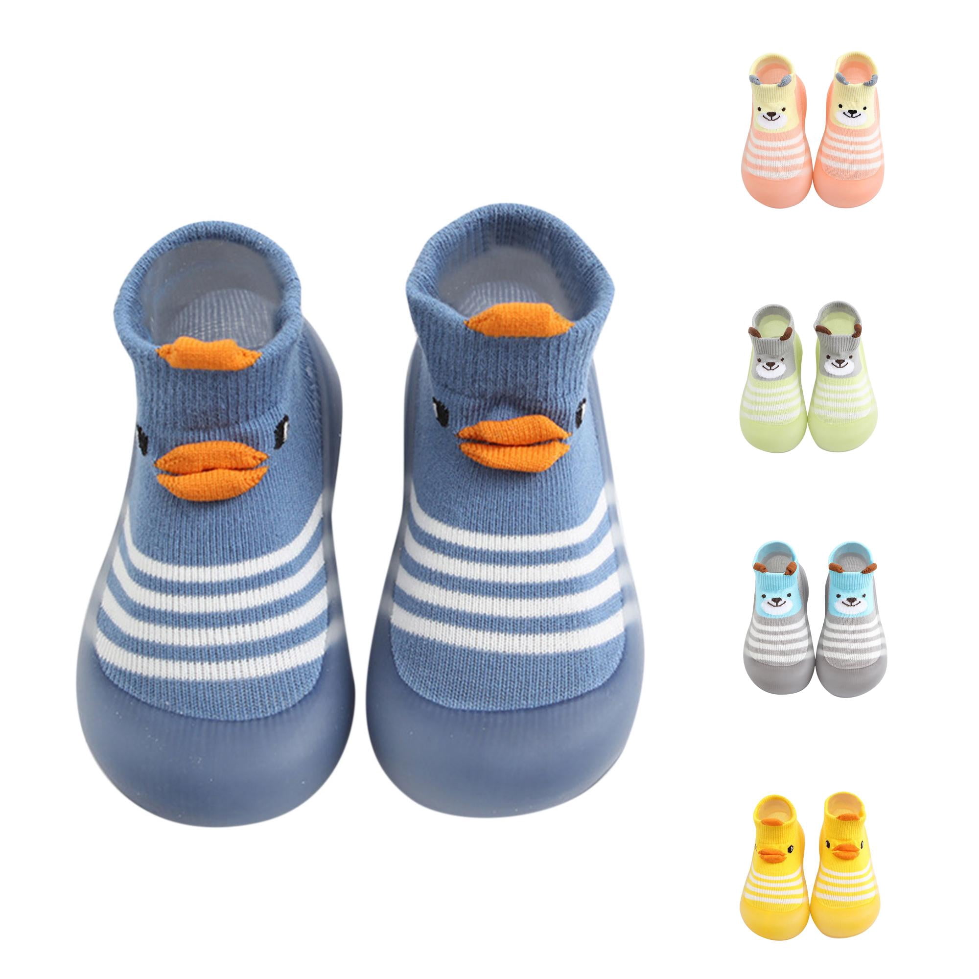 RTKFRFLM Baby Sock Shoes Skid-Resistant Flat Sole Knit Floor Socks Duck ...