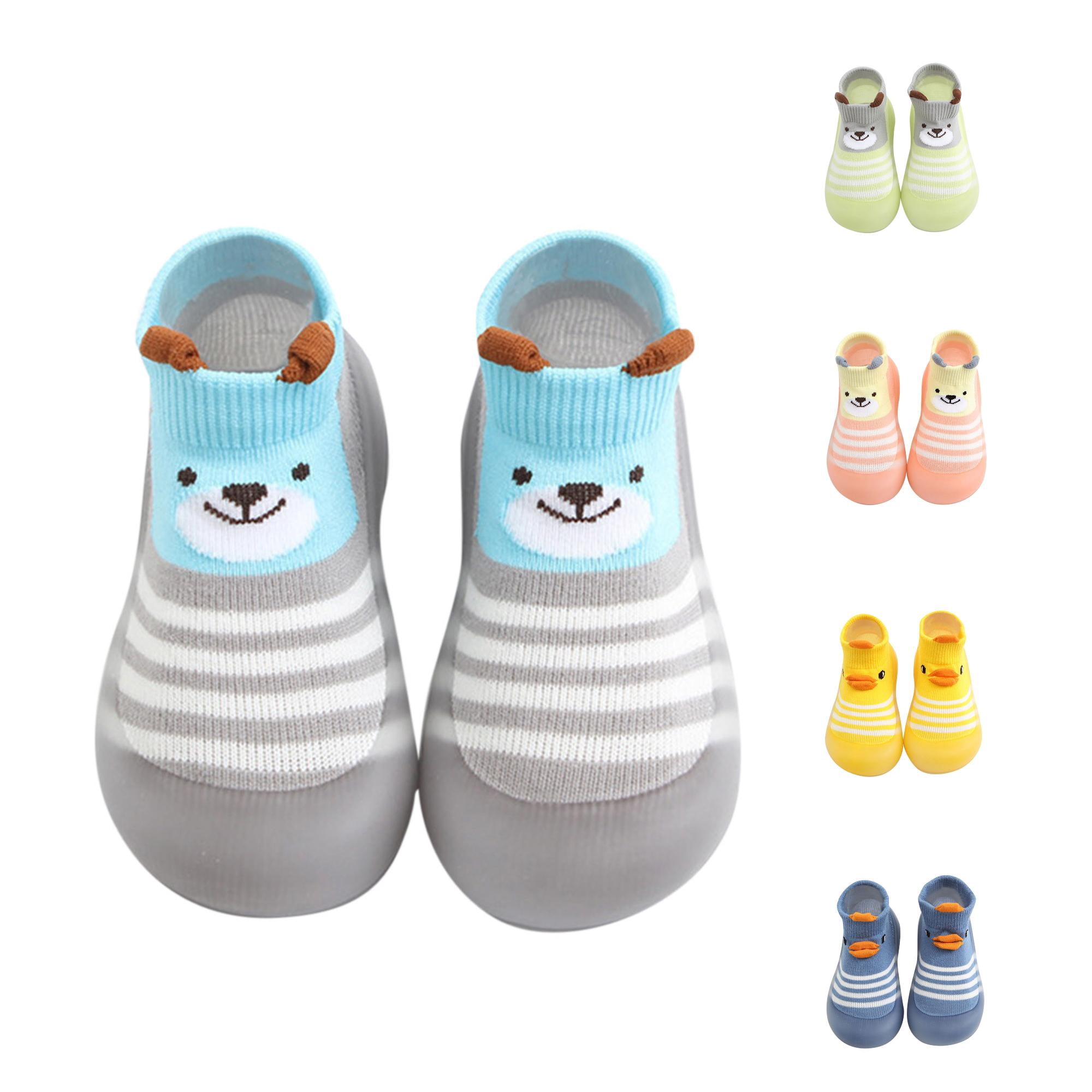 RTKFRFLM Baby Sock Shoes Skid-Resistant Flat Sole Knit Floor Socks Duck ...