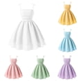 RTKFRFLM Big Girls Dress Spring Summer Spaghetti Strap Princess Pageant ...
