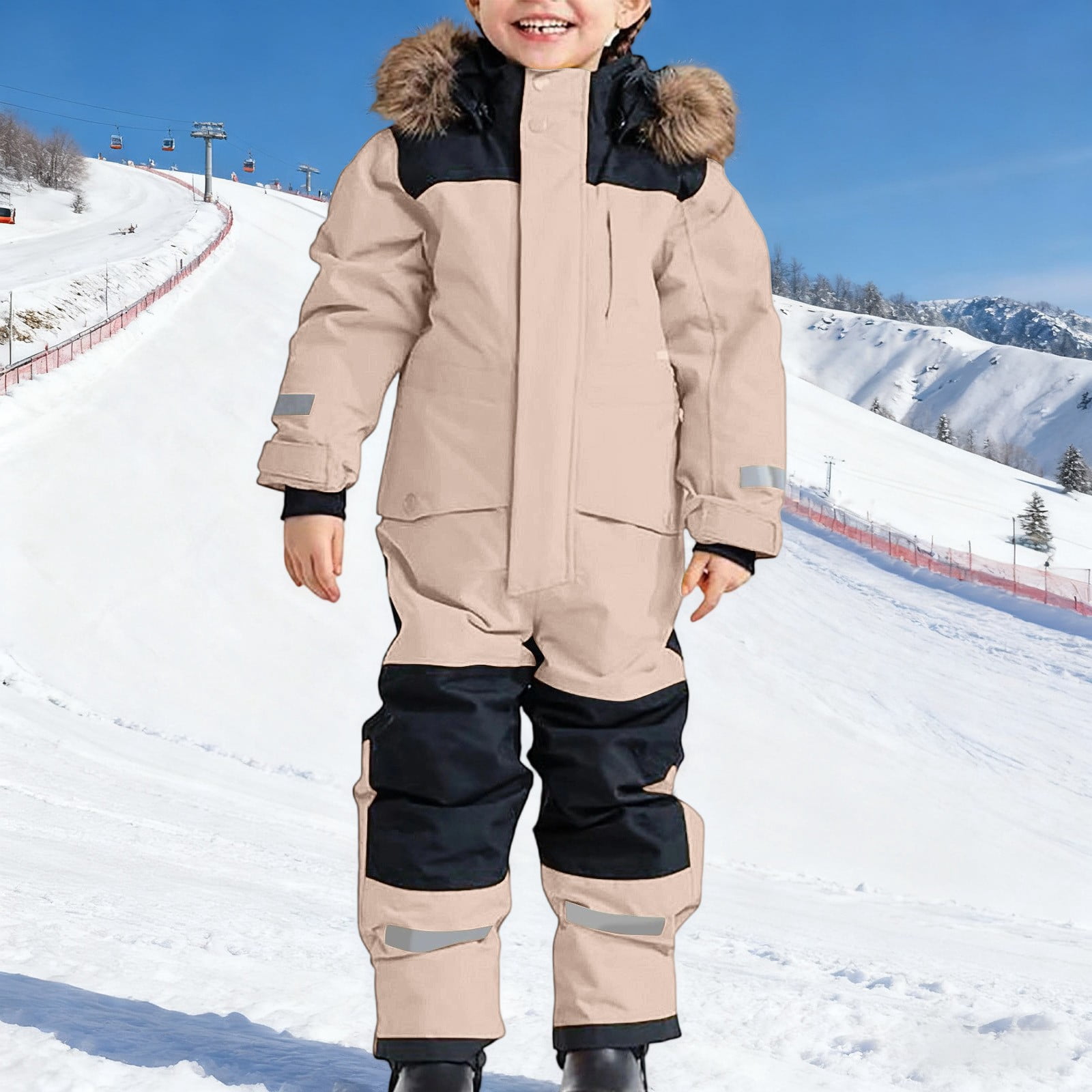 RTKFRFLM Boys and Girls Insulated Winter Snowsuit, Windproof Waterproof ...