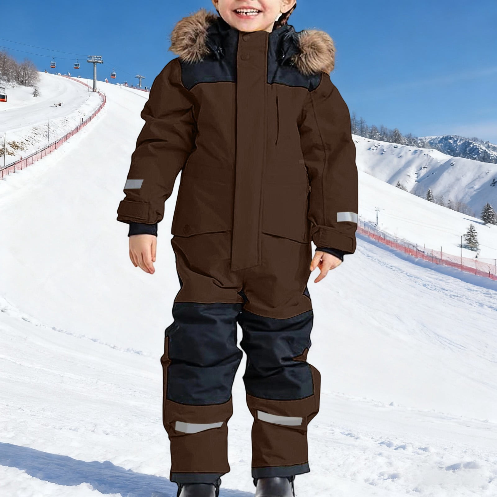 RTKFRFLM Boys and Girls Insulated Winter Snowsuit, Windproof Waterproof ...